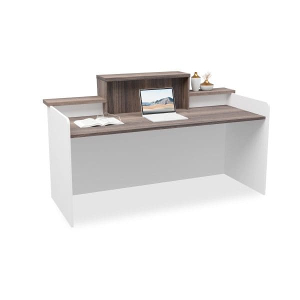 Beta Reception Unit 2700mm | Two Tone Modern Reception Desk