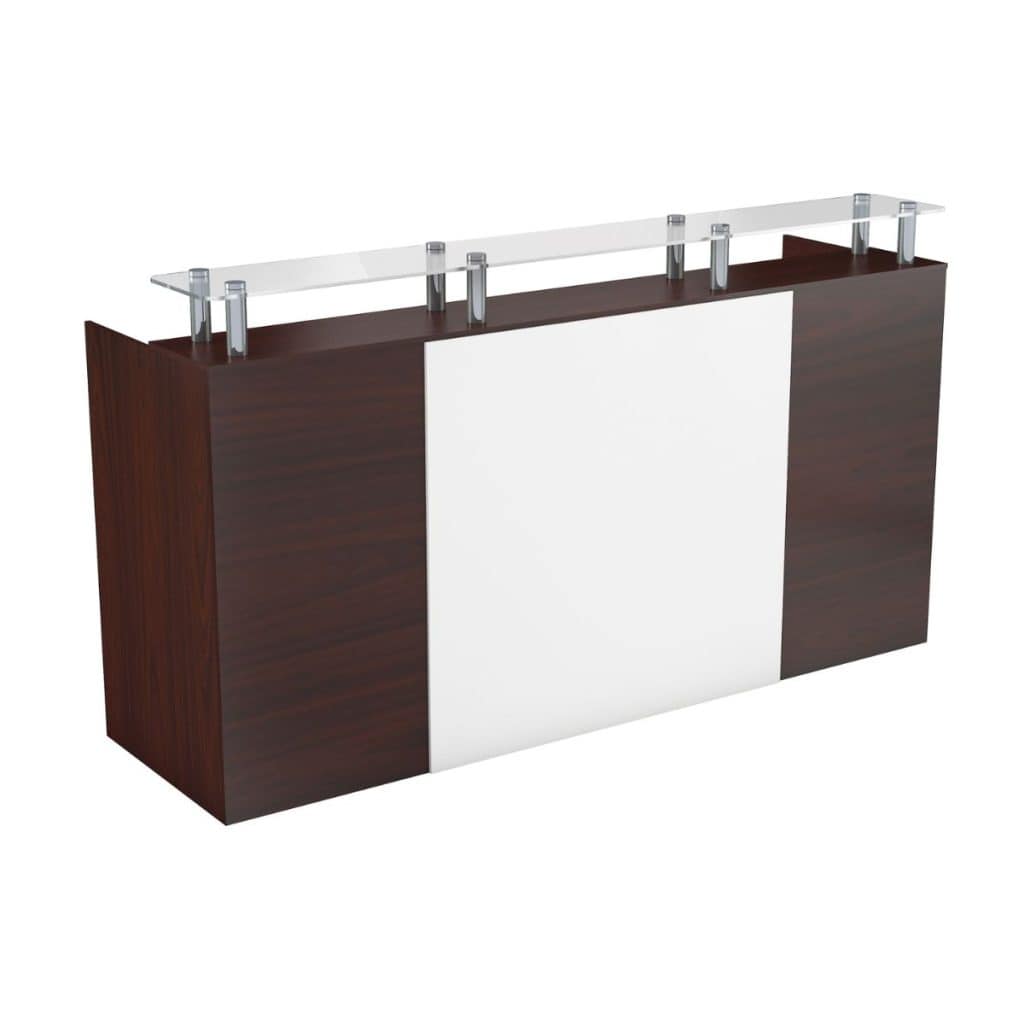Omega Reception Counter 2400mm | Executive Glass Top Desk